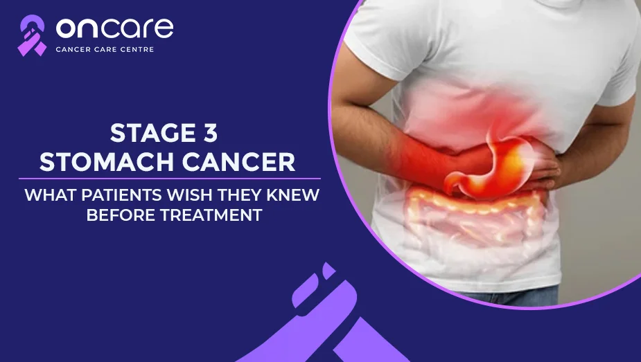 What do patients know before their stage 3 stomach cancer treatment?